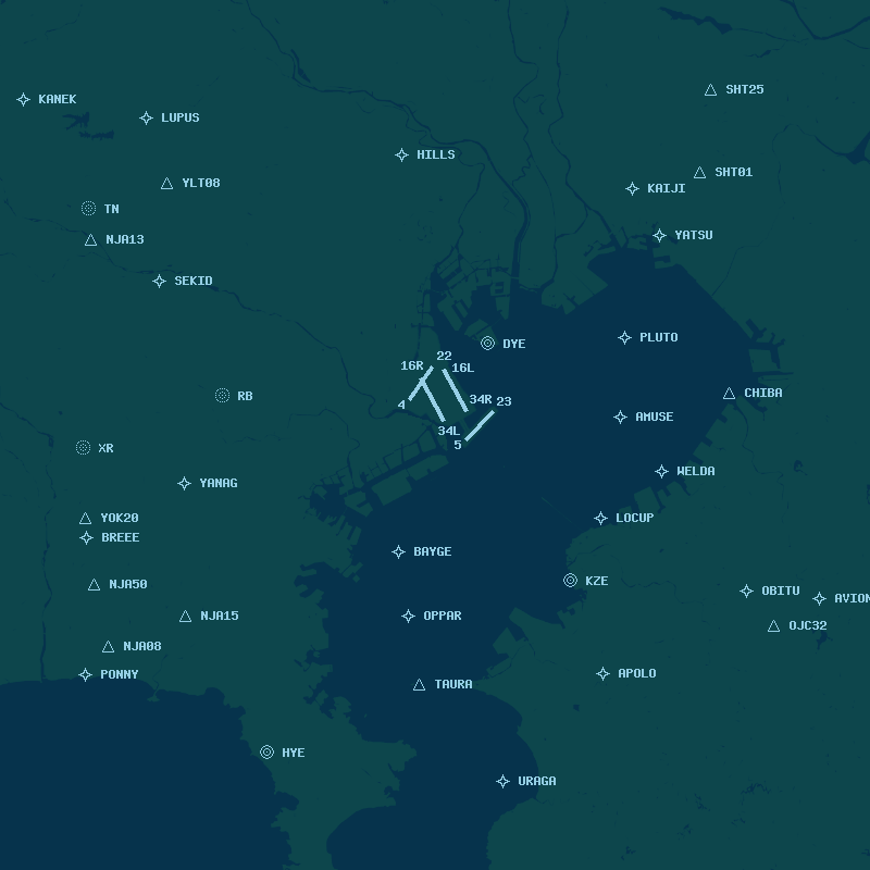 Tokyo Haneda (HND / RJTT) in ATC-SIM, the browser air traffic control ...